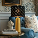RORIA 24" Modern Table Lamp 2 Piece Set, Gold Rustic Bedside Lamp with ...
