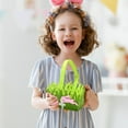 SDJMa Easter Basket with Handle, Non-woven Easter Grass Baskets ...