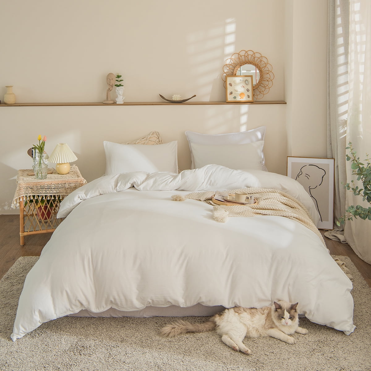 Move Over White Solid Bedding Sets Twin All White Duvet Cover Set Solid ...