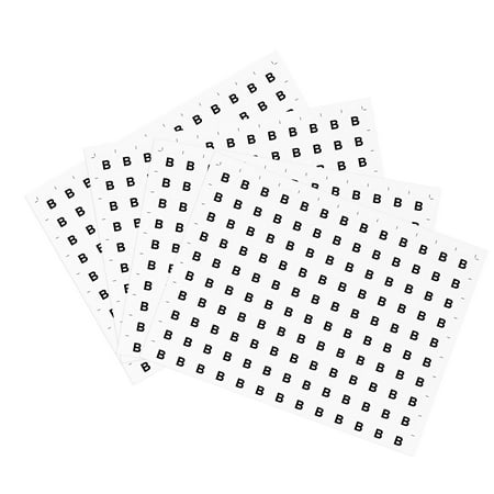 Uxcell 20mm Dia Round Letter Stickers PVC Label Letter B, White 500 ...