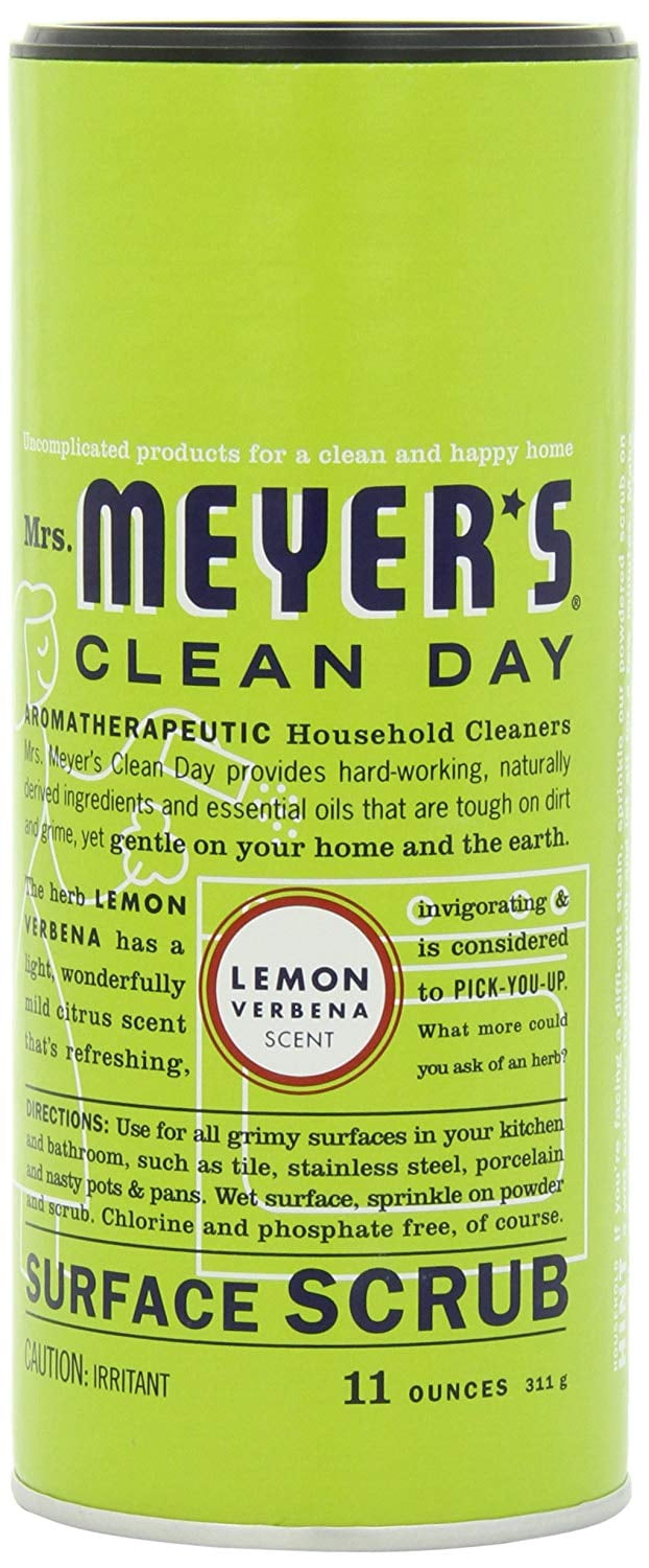 Mrs. Meyer's Clean Day Surface Scrub, Lemon Verbena, 11 Ounce Canister ...