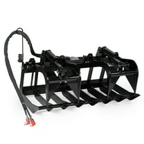 Titan Attachments 72in Tractor Attach Rock Grapple Bucket, HD Steel ...