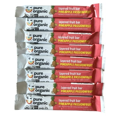 Pure Organic Vegan Layered Fruit Bars, Natural Variety Pack, 0.63 Ounce ...
