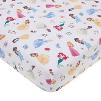 Lambs & Ivy Disney Princesses Pink Fitted Crib Sheet - Belle/Tiana ...