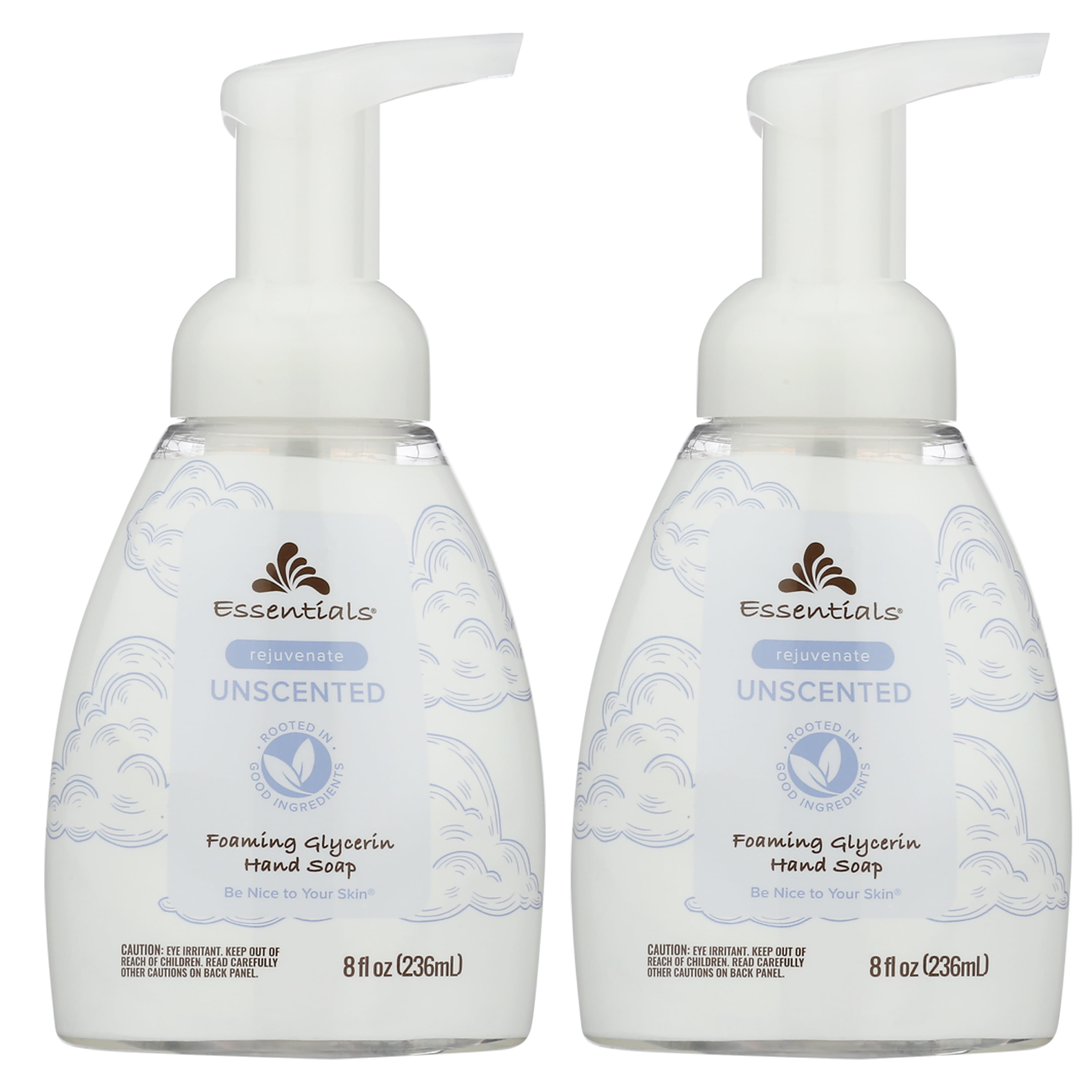 Essentials Foaming Glycerin Hand Soap, Unscented, 8-Fluid Ounce, Pack ...
