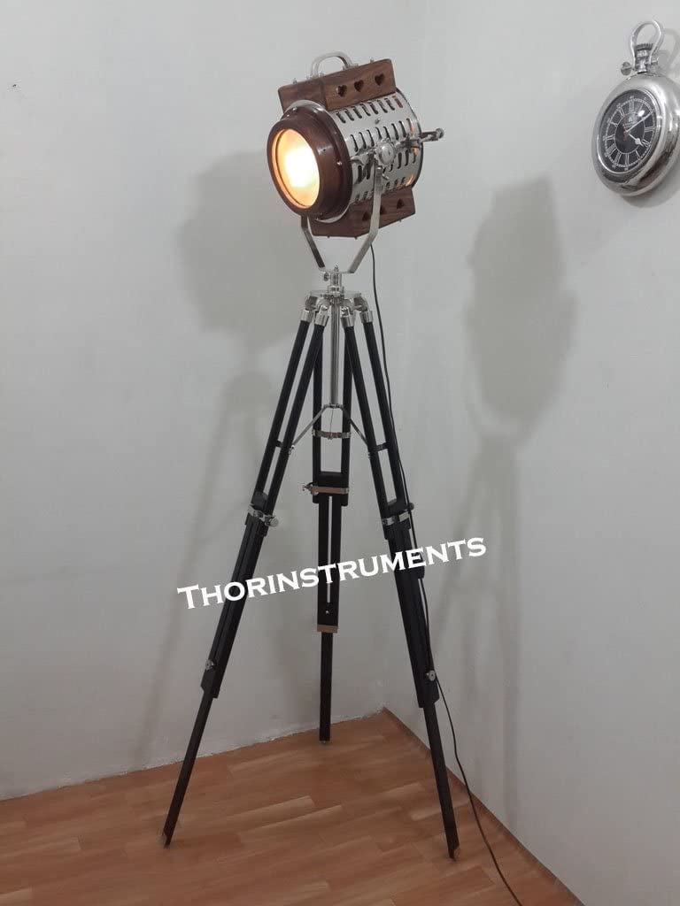 MARITIME DESIGNER SPOT SERACHLIGHT WITH TRIPOD FLOOR LAMP STAND ...