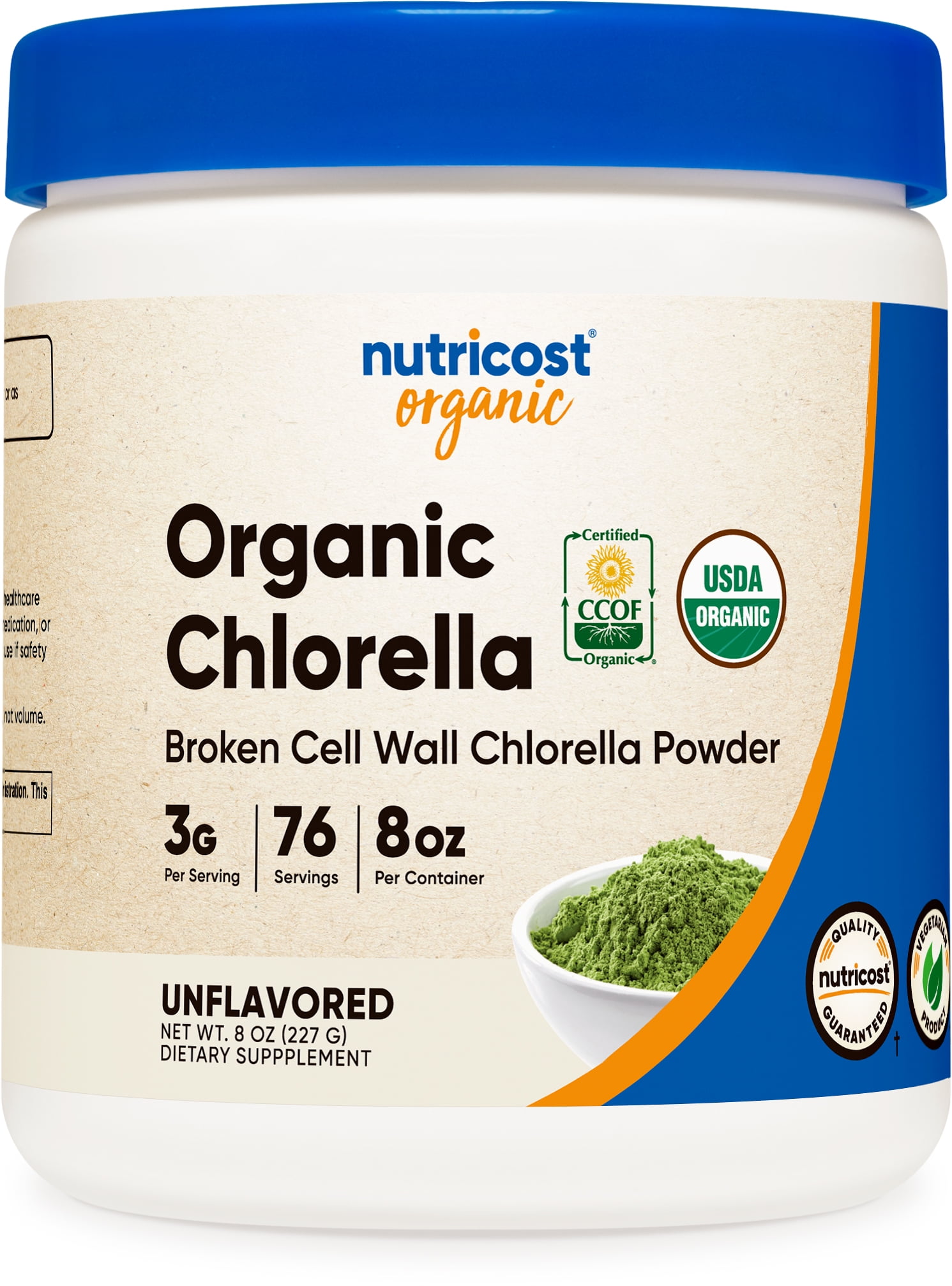 Nutricost Organic Chlorella Powder 8 oz, 3000mg Per Serving, Supplement ...