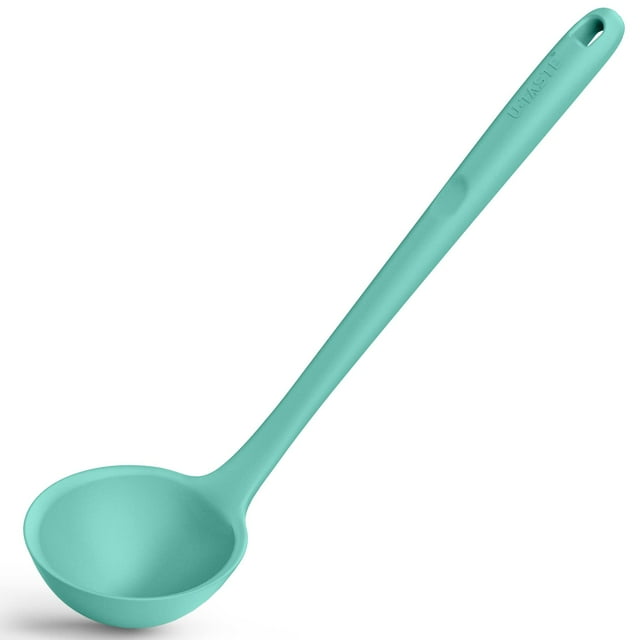 13 inch Silicone Soup Ladle: U-Taste 600°F Heat Resistant Non-stick ...