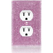 4 Pcs Silver Shiny Silver Rhinestone Crystal Light Switch Or Outlet ...
