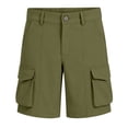 CAIVO Kids Boys Girls Button Elastic Waist Cargo Shorts Pull On Jogger ...