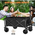 Iynor Folding Wagon, 200 lb Capacity, All-Terrain Wheels, Adjustable ...