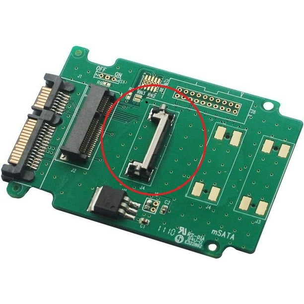 mSATA Mini MO-300B 30 x 26.8mm SSD to SATA Adapter - Walmart.com ...