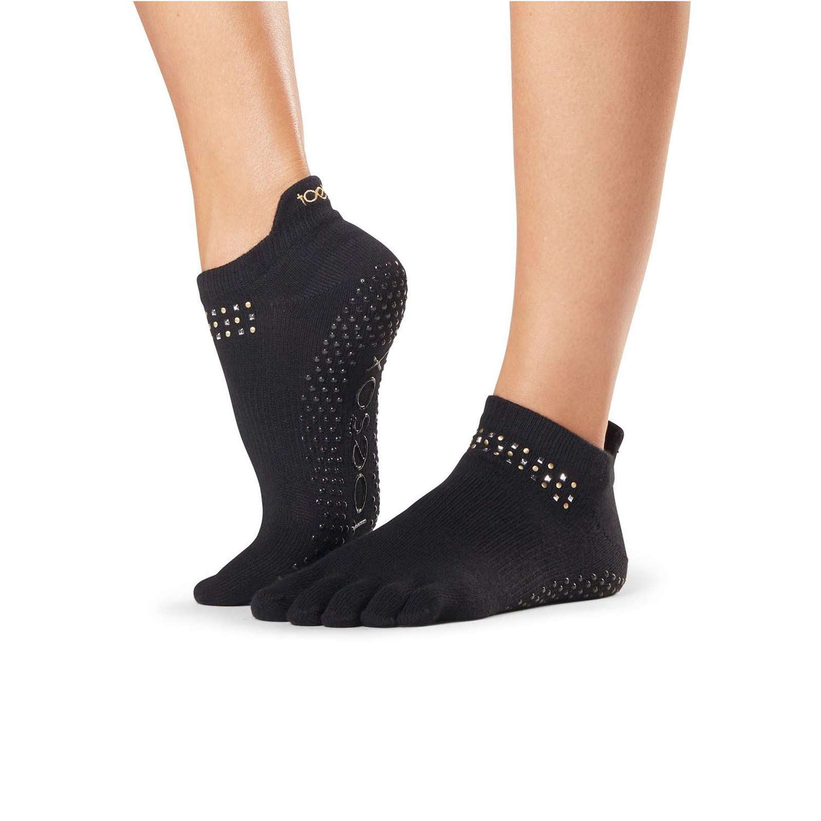 Toesox Womens Low Rise Full Toe Grip Five Toe Design Socks - Walmart.com