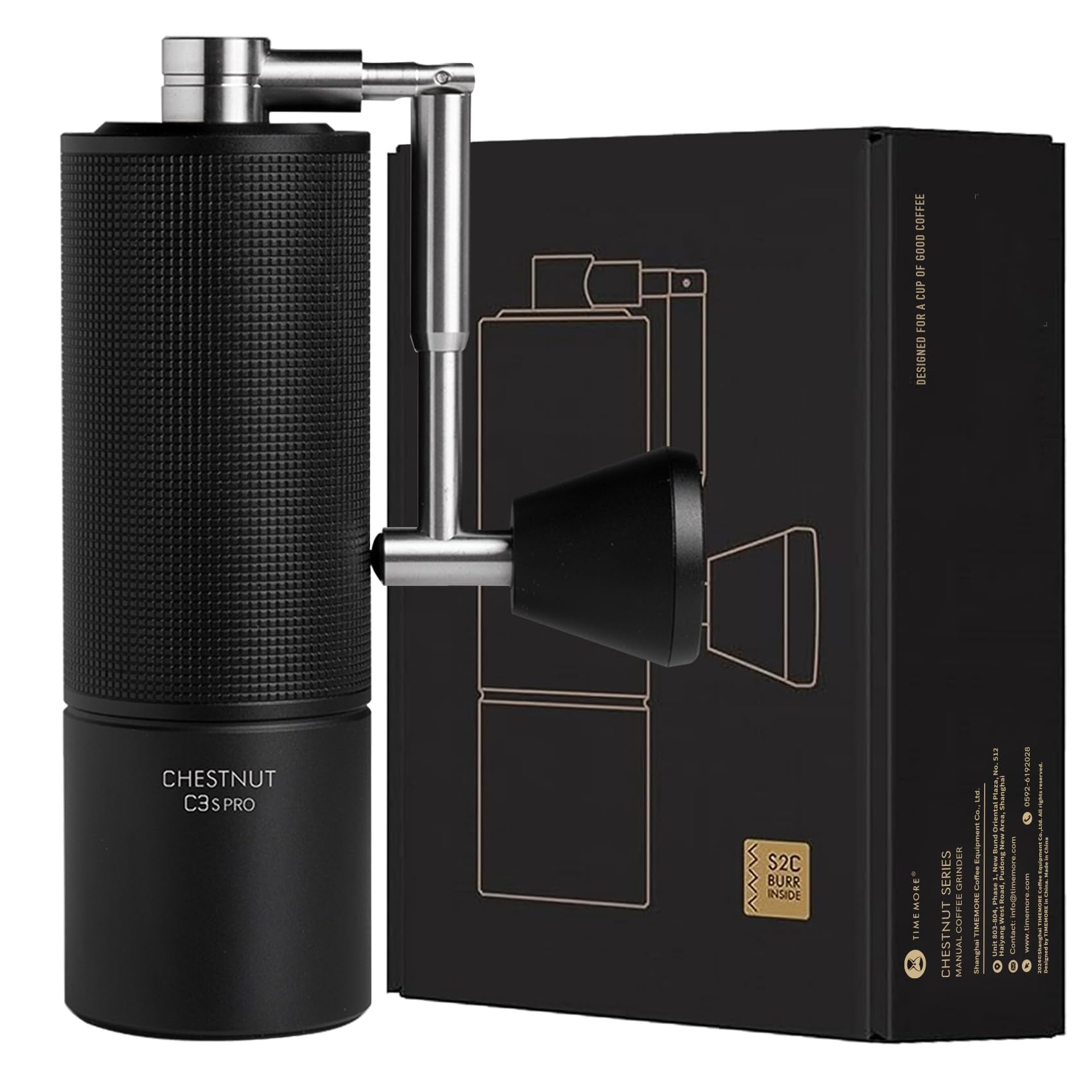 Molinillo de café manual TIMEMORE Chestnut C3S Pro Black | Walmart en línea