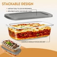 Taimasi Glass Loaf Pan Set 2 Pack with Lids, 1.9 Qt, Oven Microwave ...