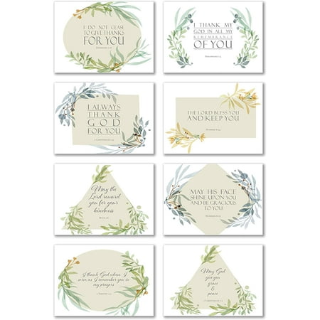 Thank You Inspirational Bible Verse Note Cards with Envelopes - Pack of ...