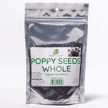 SPICED Whole Poppy Seeds, 12 Oz. Dried, Great for Baking, Cooking and ...