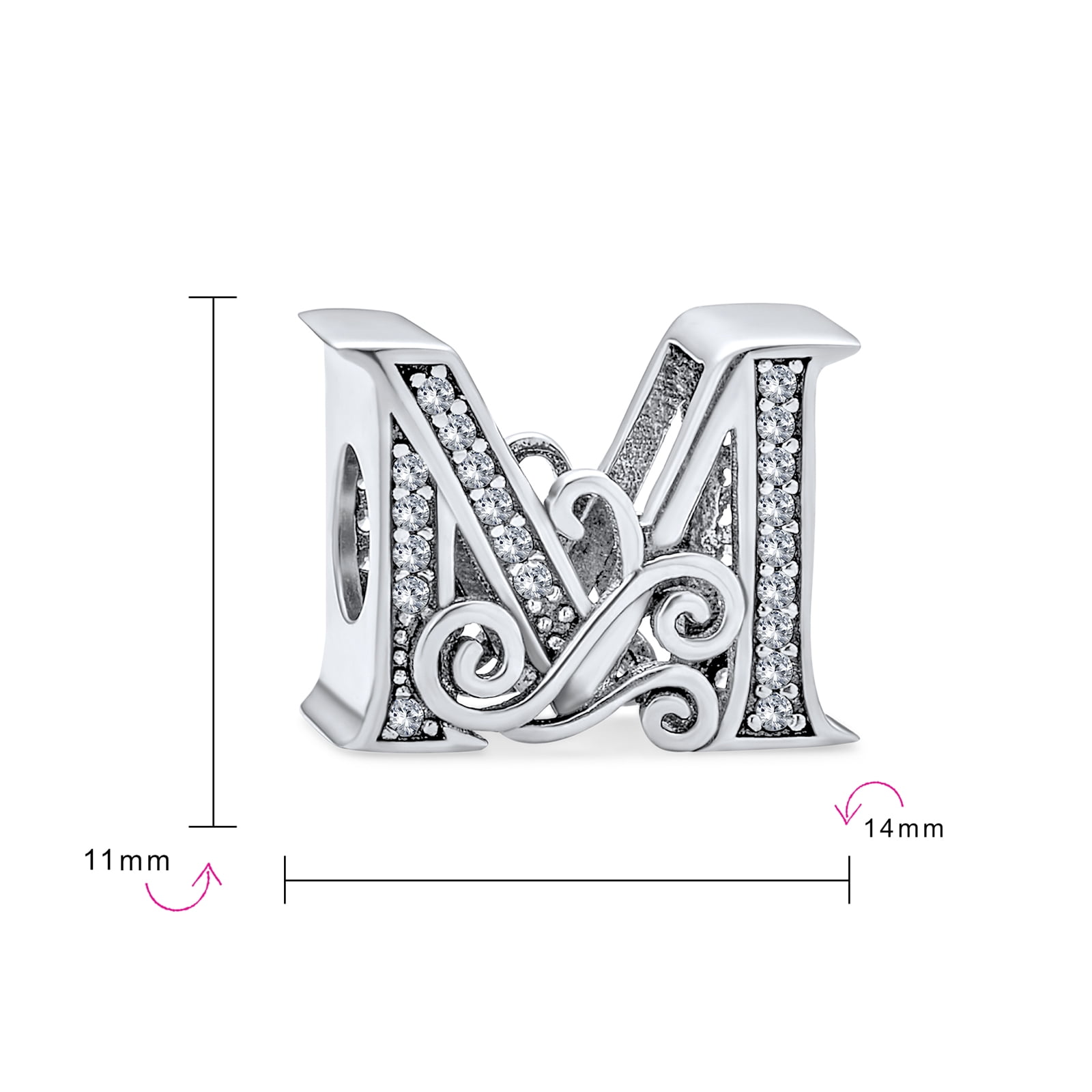Silver Fancy Alphabet