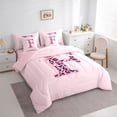 Catabedysis Wild Leopard Print 7 Pieces Full Size Bedding Sets,Pink ...