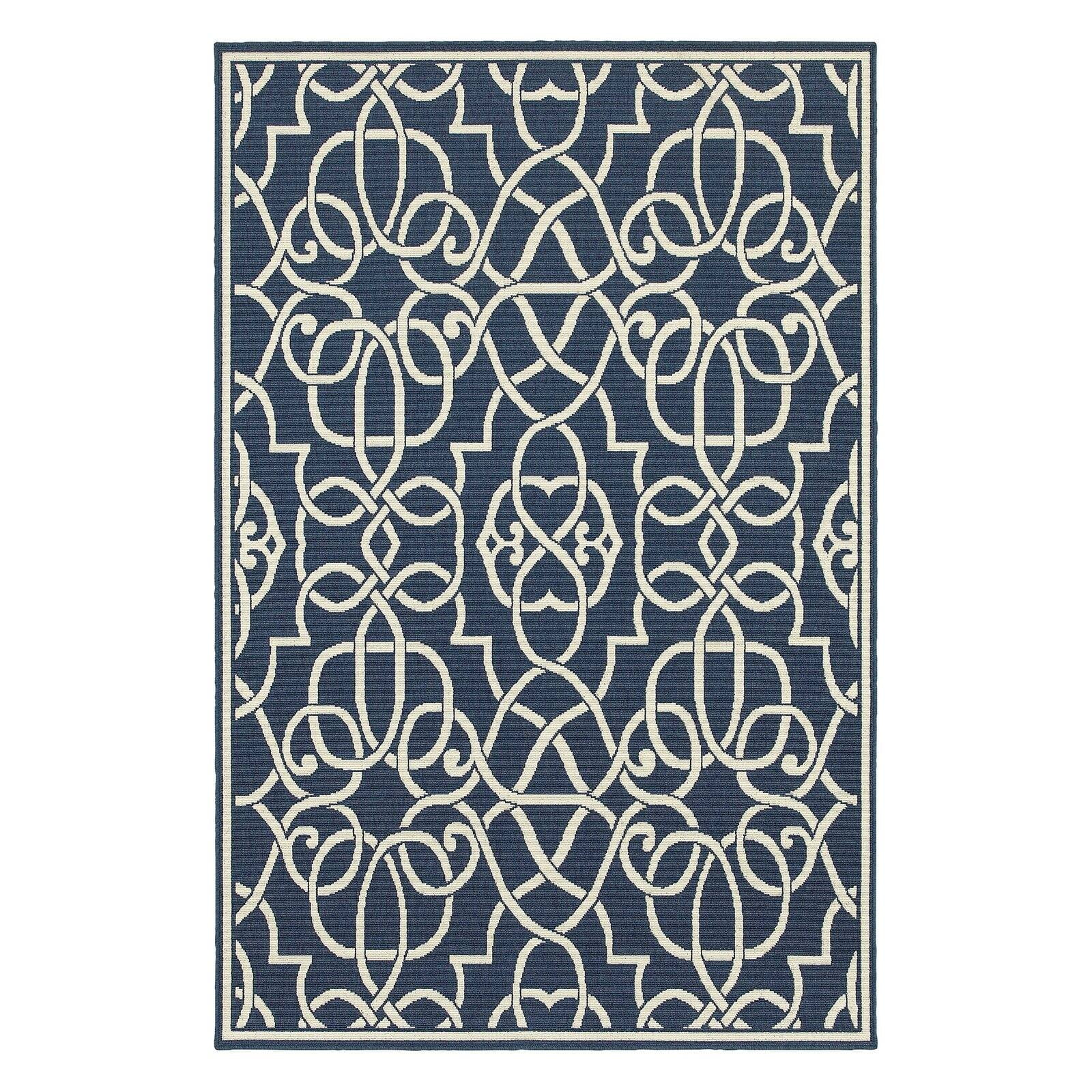 Avalon Home Mackay Interlocking Lattice Indoor/Outdoor Area Rug ...