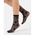 CALZITALY Soft Sheer Women's Ankle Socks, 3 Pairs with Dots, Stripes ...