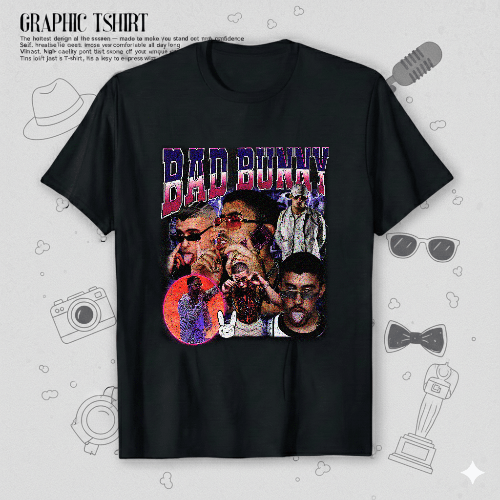 Click here for Maplelegend68 Bad Bunny Minimalist Fan Graphic Tee... prices