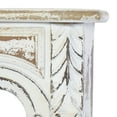 DecMode 36" x 6" Distressed 1-Tier White Scroll Wall Shelf - Walmart.com