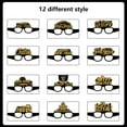 12 Pieces New Year Party Paper Eyeglasses 2024 Props, New Years Eve ...