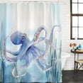 72x78 Inch Shower Curtain Ocean Octopus Bathroom Decor, Waterproof ...