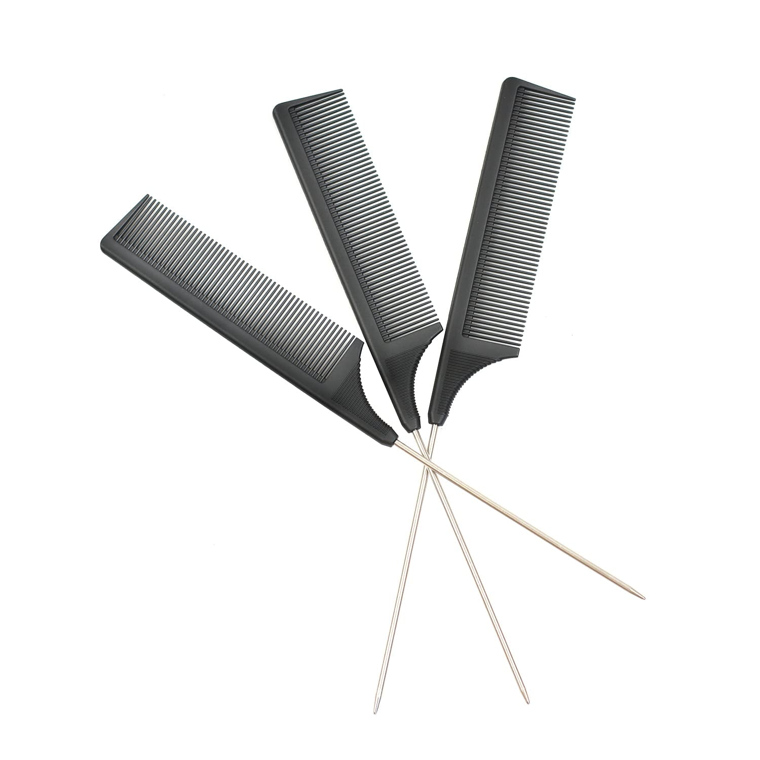 3 Pcs Rat Tail Combs Carbon Fiber Heat Resistant Teasing Hair Combs ...