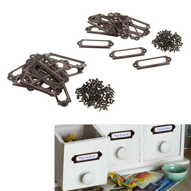40 Sets Holder Filing Cabinet Label Holders Name Tag Card Holder Frames ...
