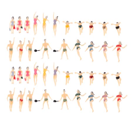 40 Pieces Gauge 1:100 Figures Swimmer Set Railway Building Layout ...