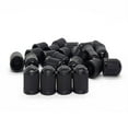 1000 Pcs Universal Black Plastic Car Motor Tire Valve Stem Caps Whit ...