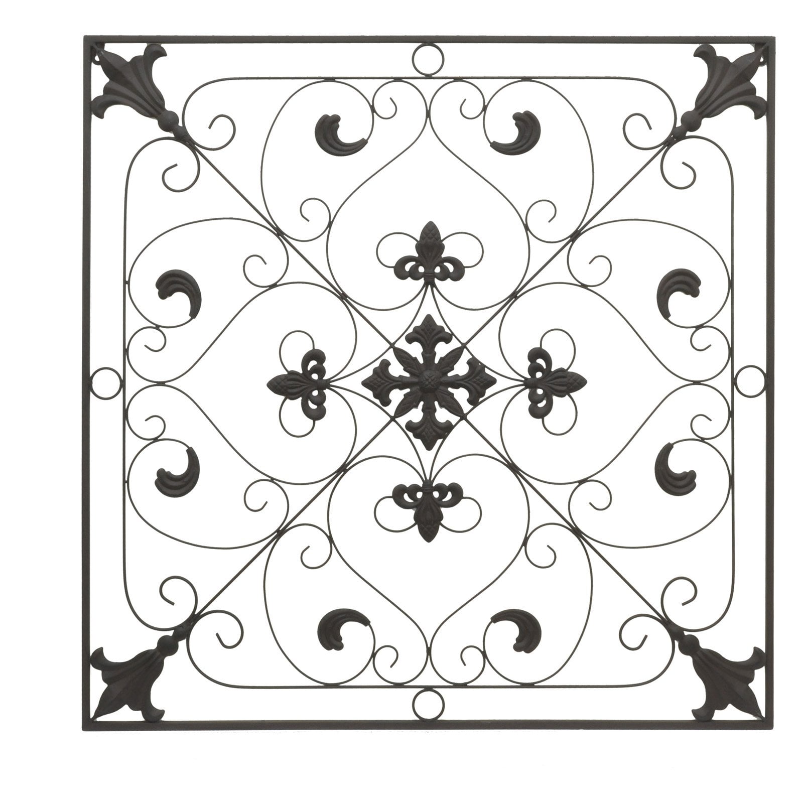 Three Hands Ornate Square Metal Wall Art - Walmart.com