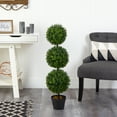 Modest Studio 3' Boxwood Triple Ball Topiary Artificial Tree (Indoor ...