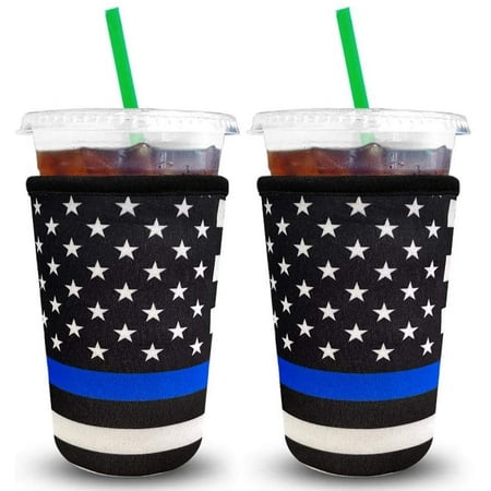 Iced Coffee Sleeves,Reusable Cold Cup SleeveS,2Pack Neoprene Insulator ...