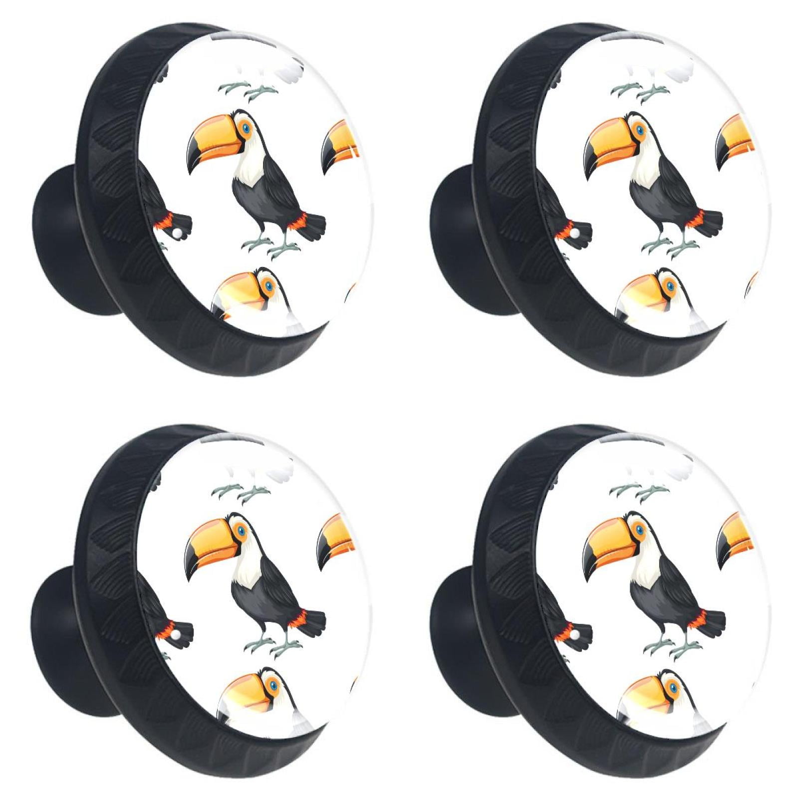 4 Pcs Bird White Knobs for Kitchen Cabinet Cupboard Dresser Bookcase ...