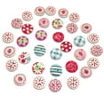 Teissuly Mixed Wooden Button 100PCS 15mm Mixed 2 Holes Round Decorative ...