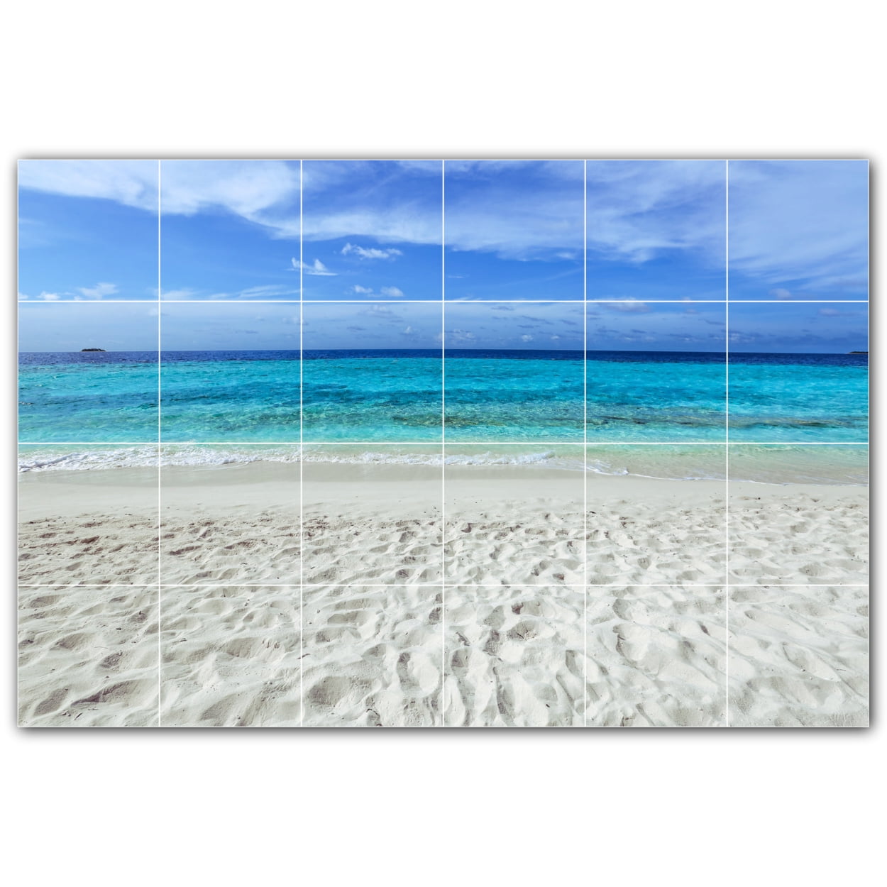 Picture-Tiles.com: Beach Ceramic Tile Wall Mural WAL500104-64L. 48"W x ...