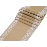 MDS Pack of 10 Wedding 12 x 108 inch Burlap Table Runner Natural Jute ...