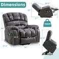 MEETWARM Power Lift Recliner with Massage/Heat, Oversized Chair, USB ...