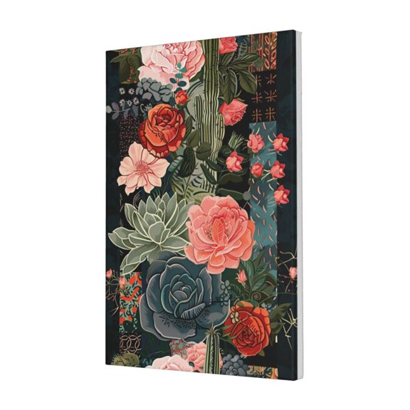 16x24 inch Canvas Frameless Painting Cactus & Flower,Apartment Living ...