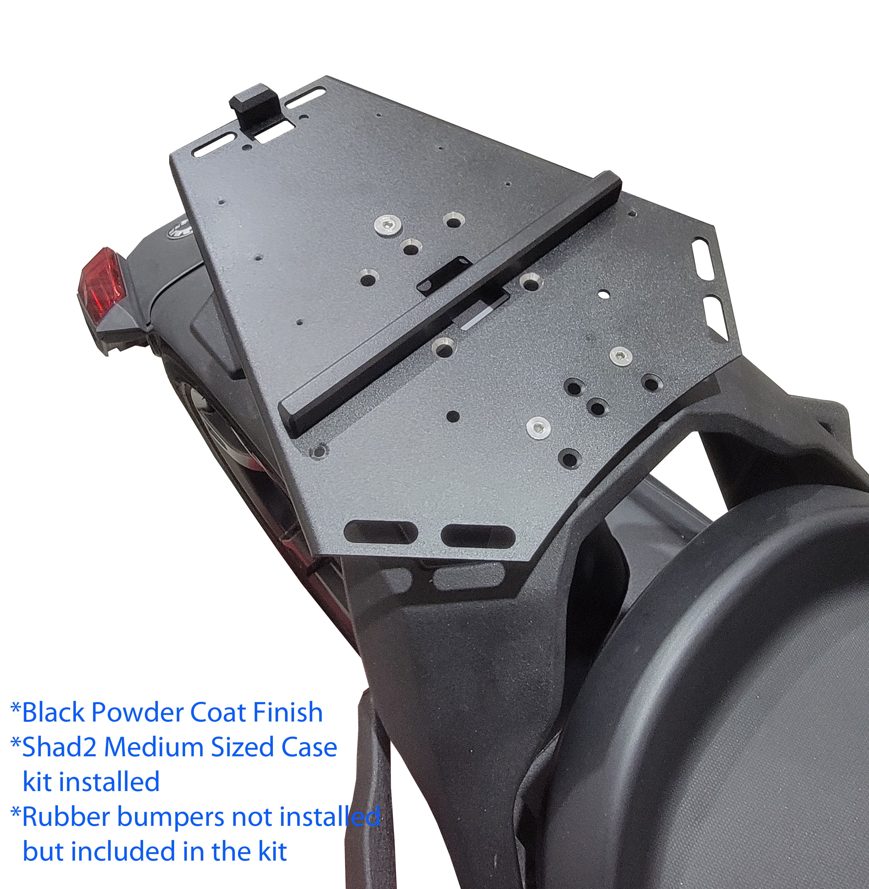 Ryker Luggage Rack with mounts for Medium Shad Top Touring Cases Black ...