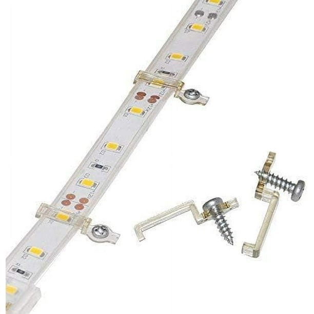 HSHDLDF Griver 100 Pack Strip Light Mounting Brackets,Fixing Clips,One ...