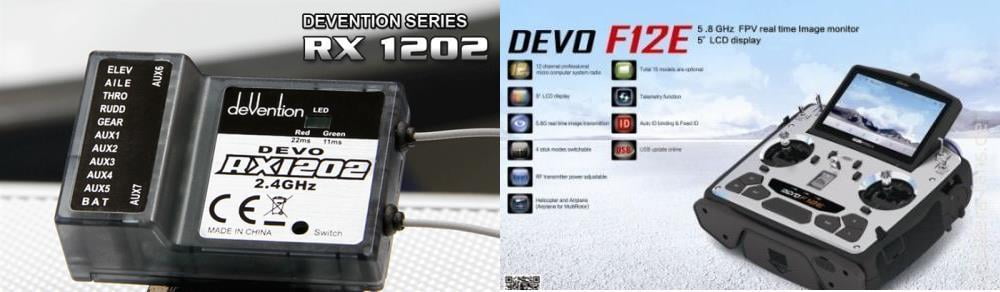 HobbyFlip Devo F12E(RADIO ONLY) 12 Channel Receiver Devention Only ...
