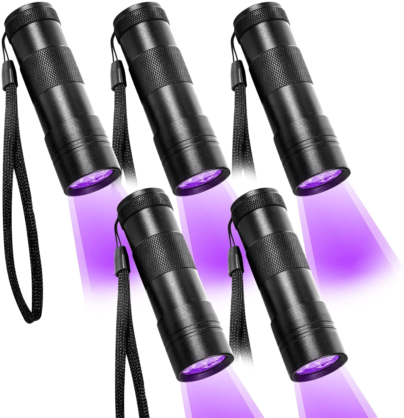 Black Light Uv Flashlight 5 Pack Uv Lamp With 12 Led 395Nm Pet Urine ...