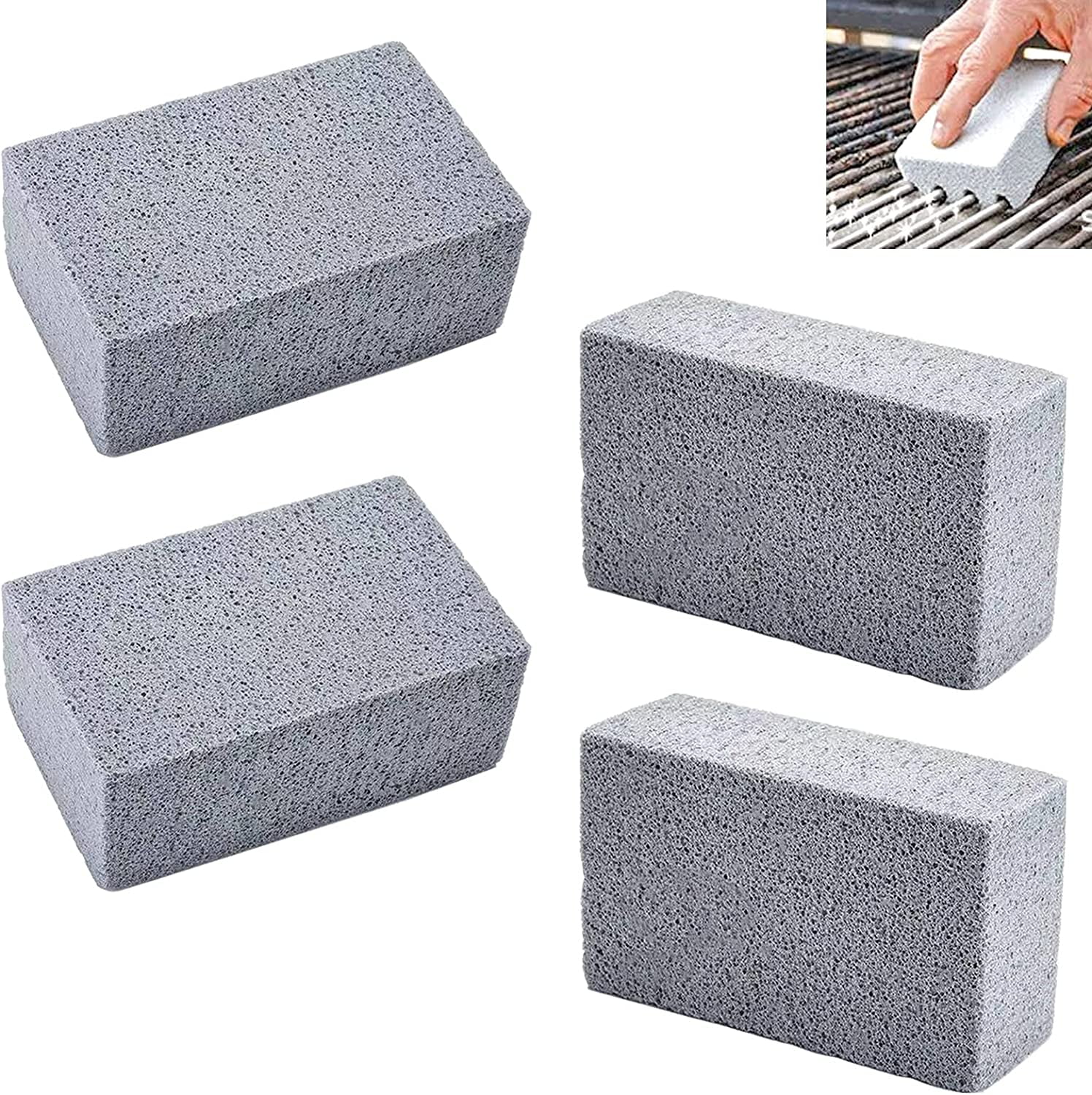 Encoli Grill Cleaning Brick Block, Pumice Stone for Removing BBQ Grills ...