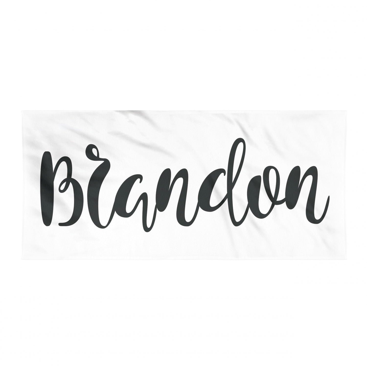 Brandon Camping Towel, Widespread Name Design with Monochrome Letters ...