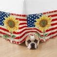 U.S. Flag Bed Skirt Bed Skirts Queen Size 16 Inch Drop, Farm Sunflower ...