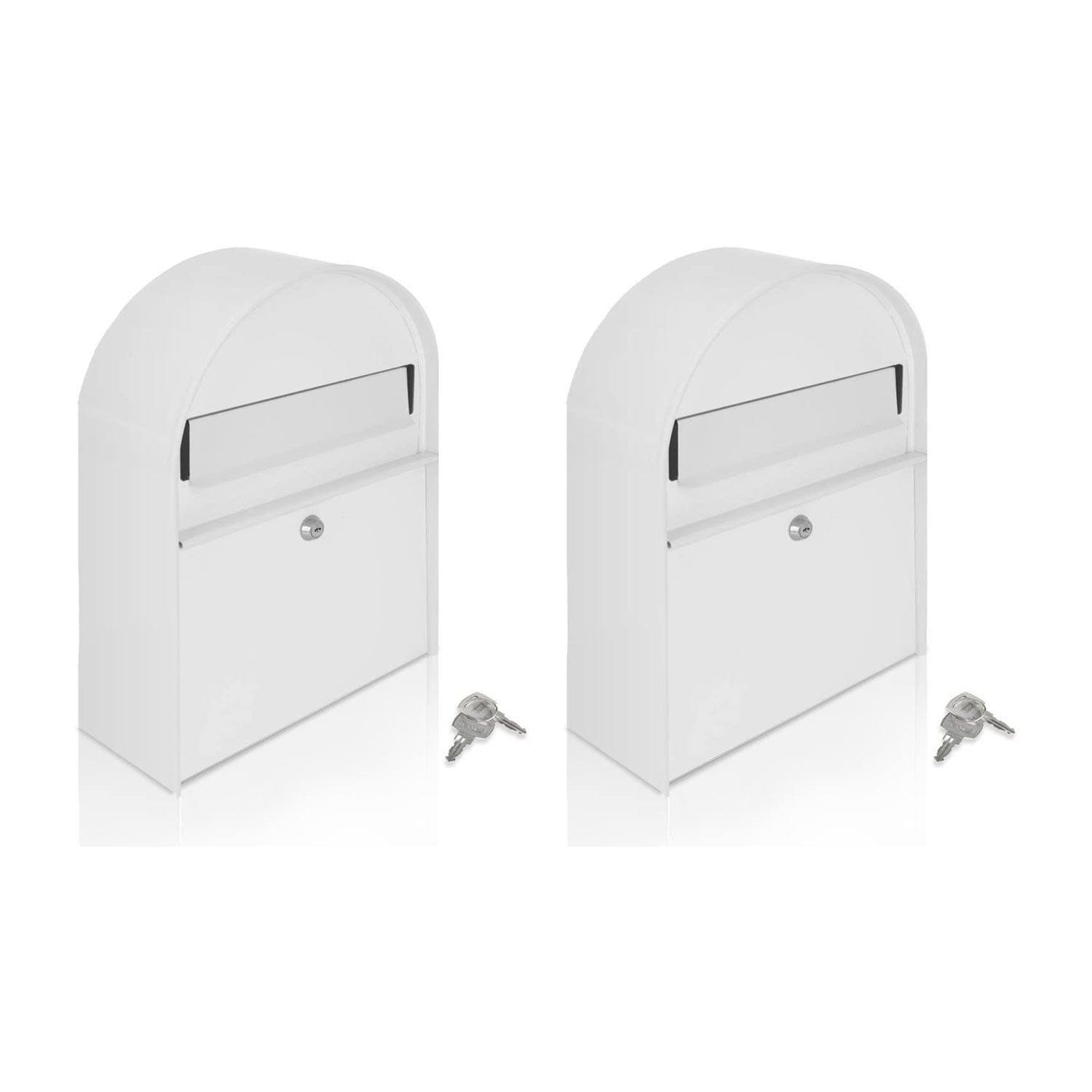 SereneLife SLMAB15 Indoor Outdoor Metal Wall Mount Locking Mailbox ...